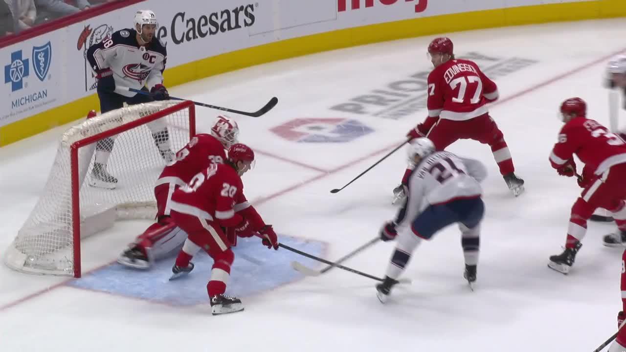 James van Riemsdyk with a Goal vs. Detroit Red Wings | Columbus Blue ...