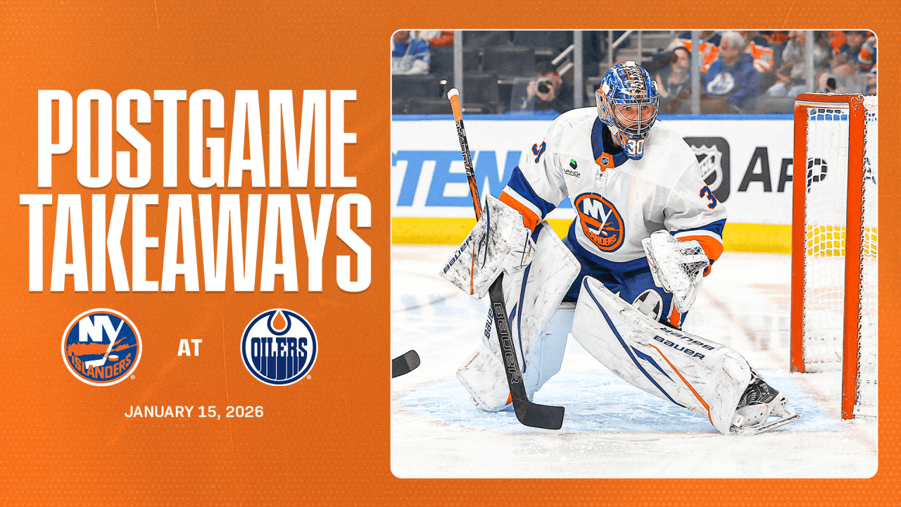Takeaways: Sorokin Shines in 1-0 Shutout Over Oilers | New York Islanders