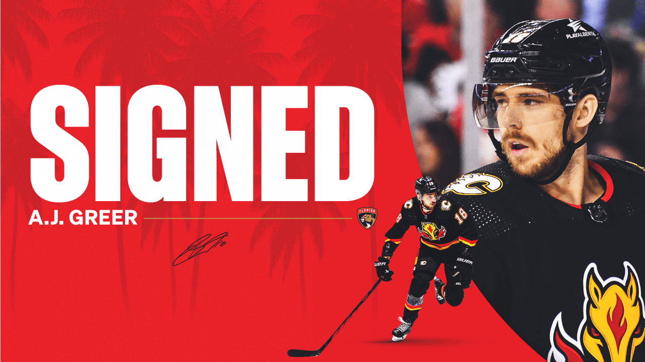 Florida Panthers Agree to Terms with Forward A.J. Greer on Two-Year ...