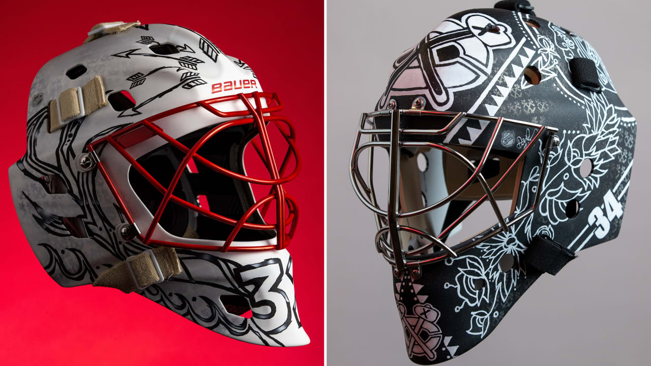 Blackhawks goalies rock special masks for Native American Heritage ...