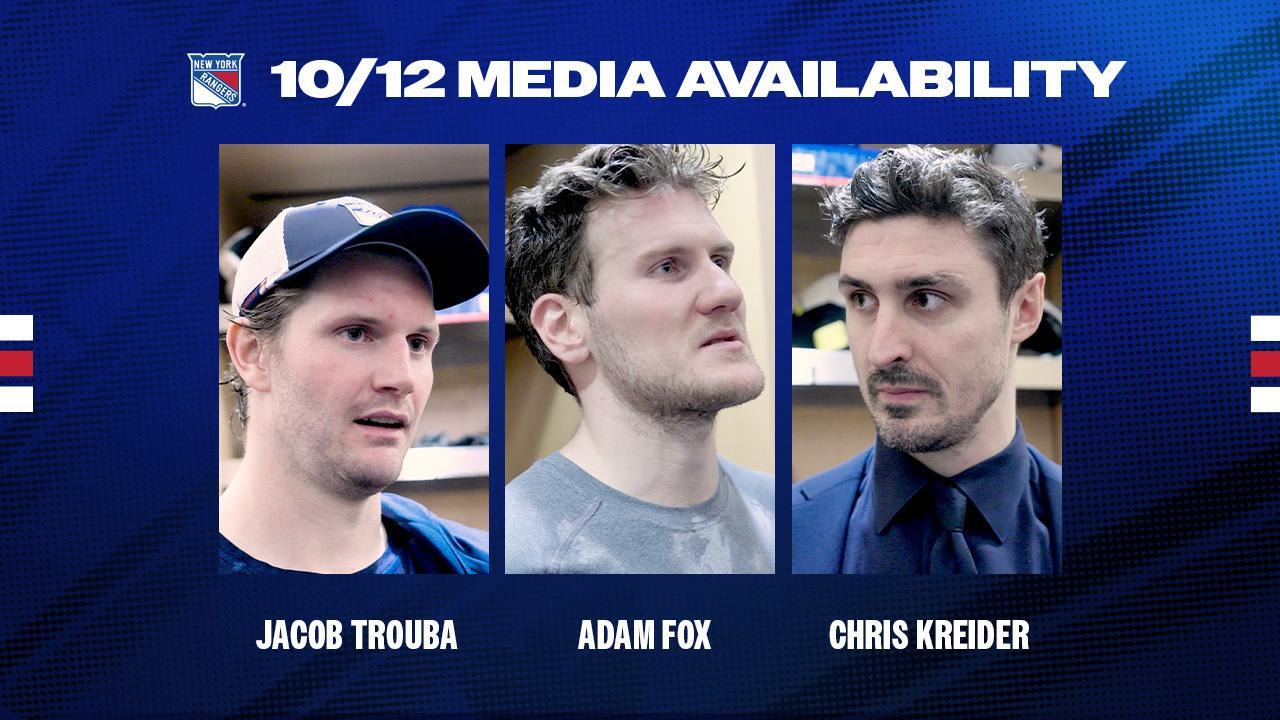Postgame: Trouba, Fox and Kreider | New York Rangers