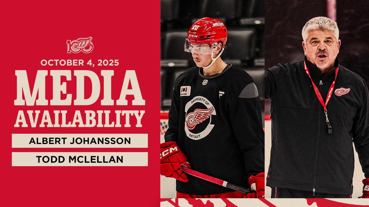 Albert Johansson, Todd McLellan Media | Oct. 4, 2025 | Detroit Red Wings