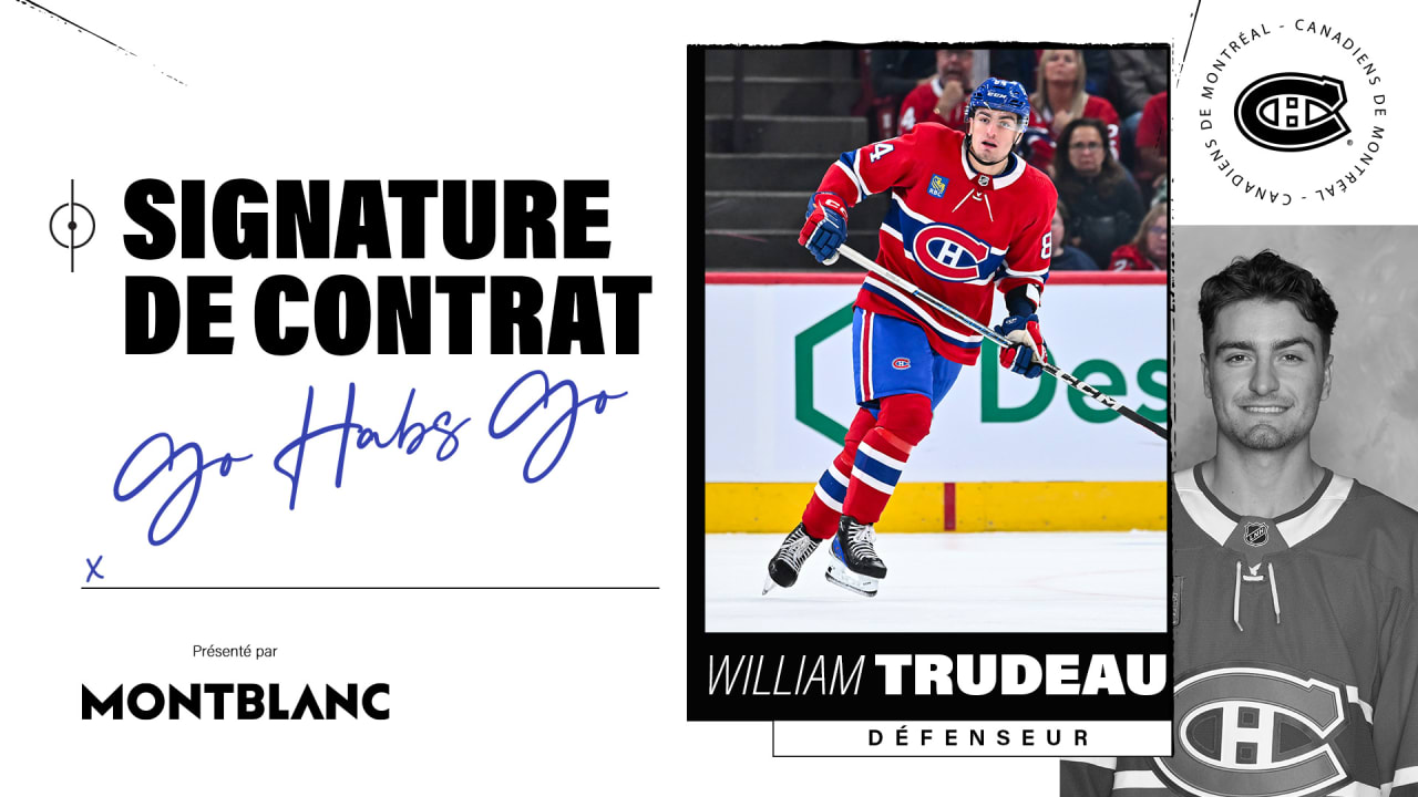 Contrat d’une saison pour le défenseur William Trudeau | Canadiens de ...