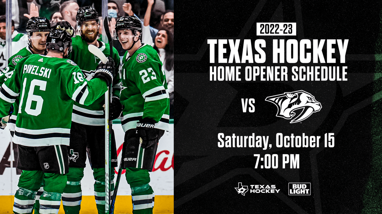 Stars announce schedule for 2022-23 home opener on Saturday, Oct. 15 ...