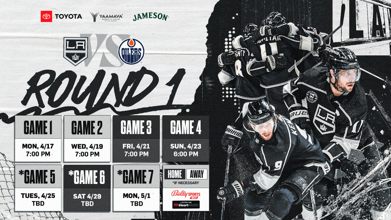 LA Kings Round 1 Playoff Schedule & Broadcast Details | Los Angeles Kings