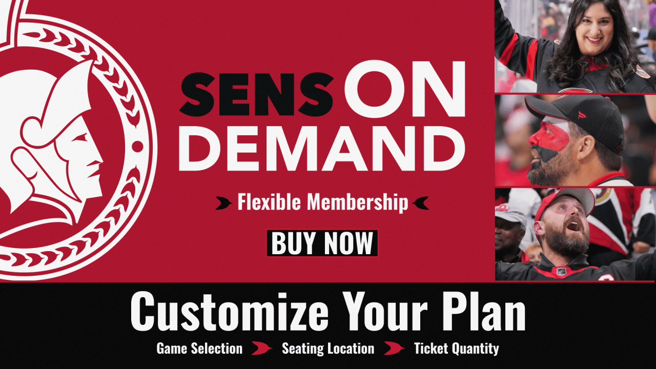 Sens On Demand Ticket Redemption | Ottawa Senators