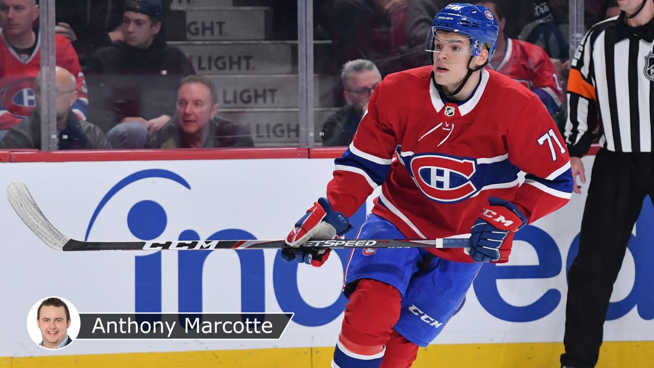 Marcotte : Jake Evans a mérité sa promotion | LNH.com