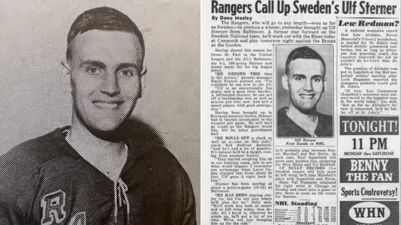 Pionjären Ulf Sterner bröt ny mark i NHL 1965 | NHL.com/sv