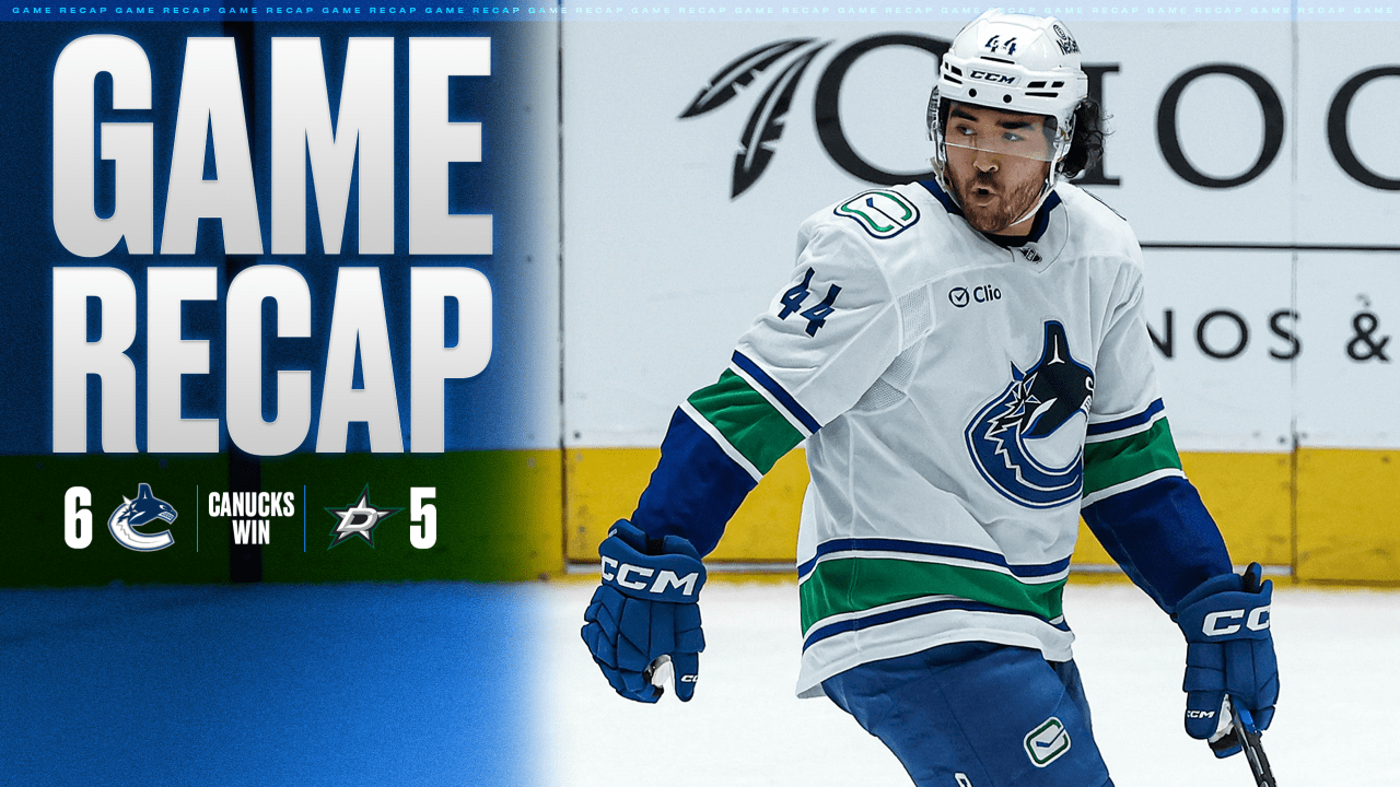 Canucks Score Three Goals During Final Minute in a Comeback for the ...