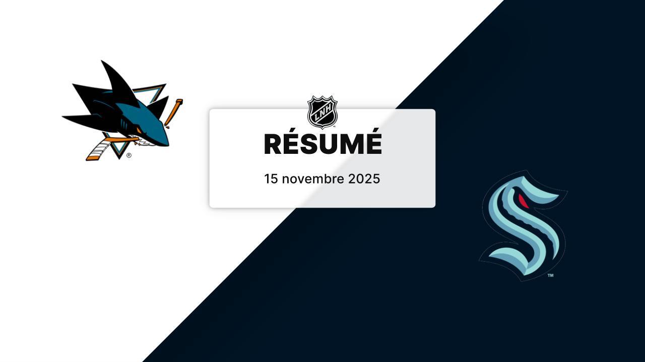 SJS vs SEA | Résumé | 15/11/2025 | LNH.com