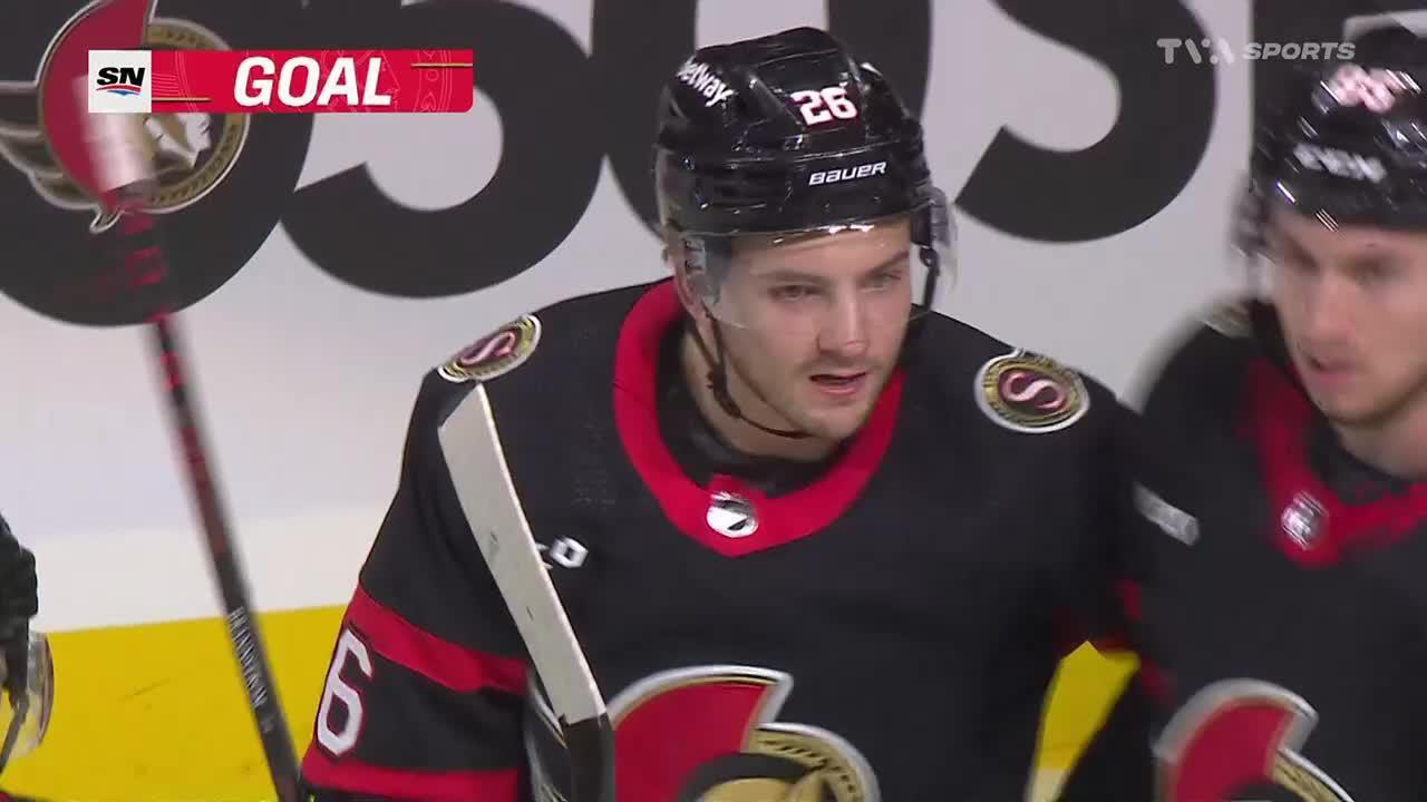 PIT@OTT: Brannstrom scores goal against Pittsburgh Penguins | Sénateurs ...