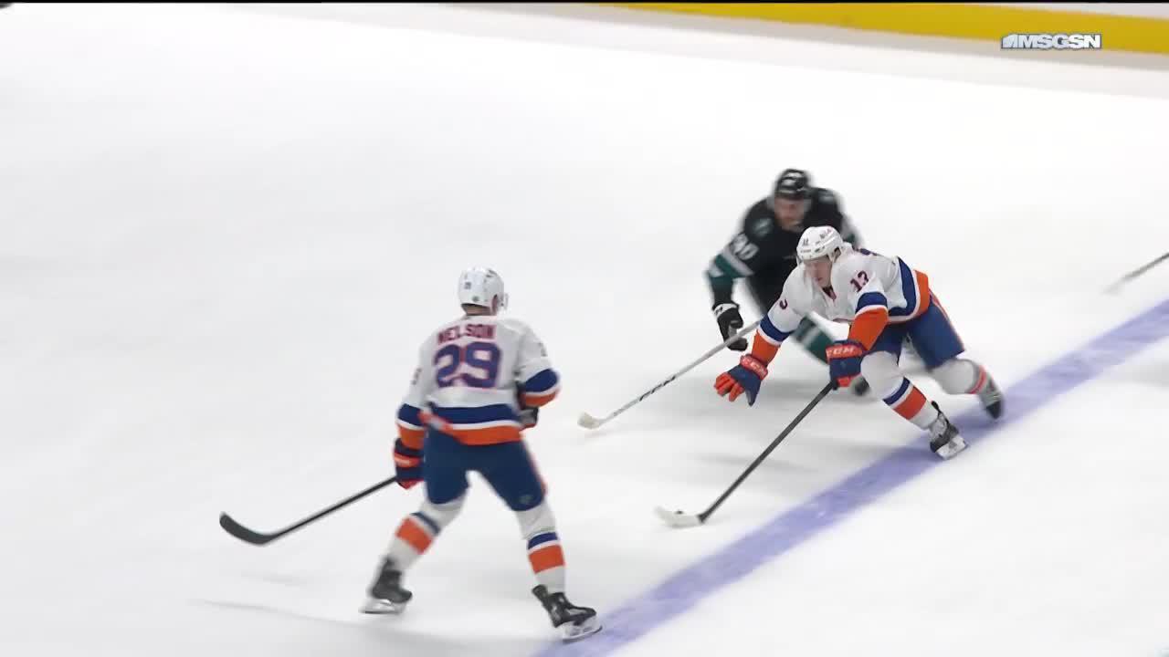 NYI@SJS: Barzal scores goal against Magnus Chrona | New York Islanders