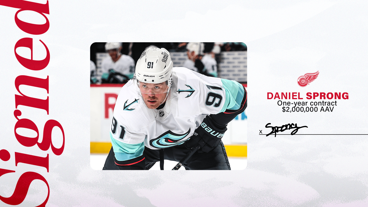 Red Wings sign forward Daniel Sprong to one-year contract | Detroit Red ...