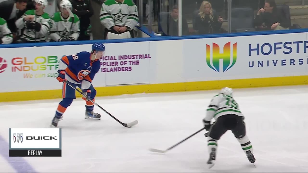 DAL@NYI: Ritchie scores goal against Jake Oettinger | New York Islanders