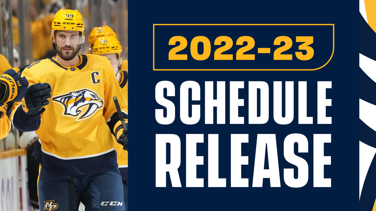 Predators Announce 2022-23 Season Schedule; Home Opener Set for Oct. 13 ...