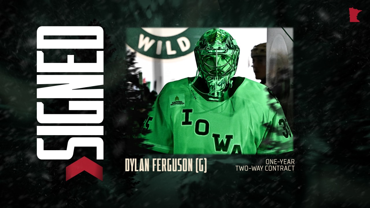 Minnesota Wild Signs Goaltender Dylan Ferguson to Two-Way Contract ...