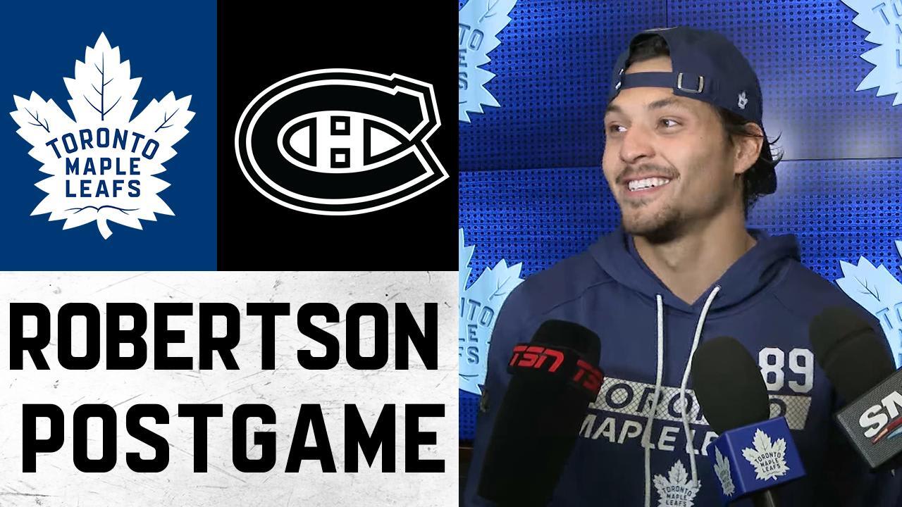 Nick Robertson | Post Game | Toronto Maple Leafs