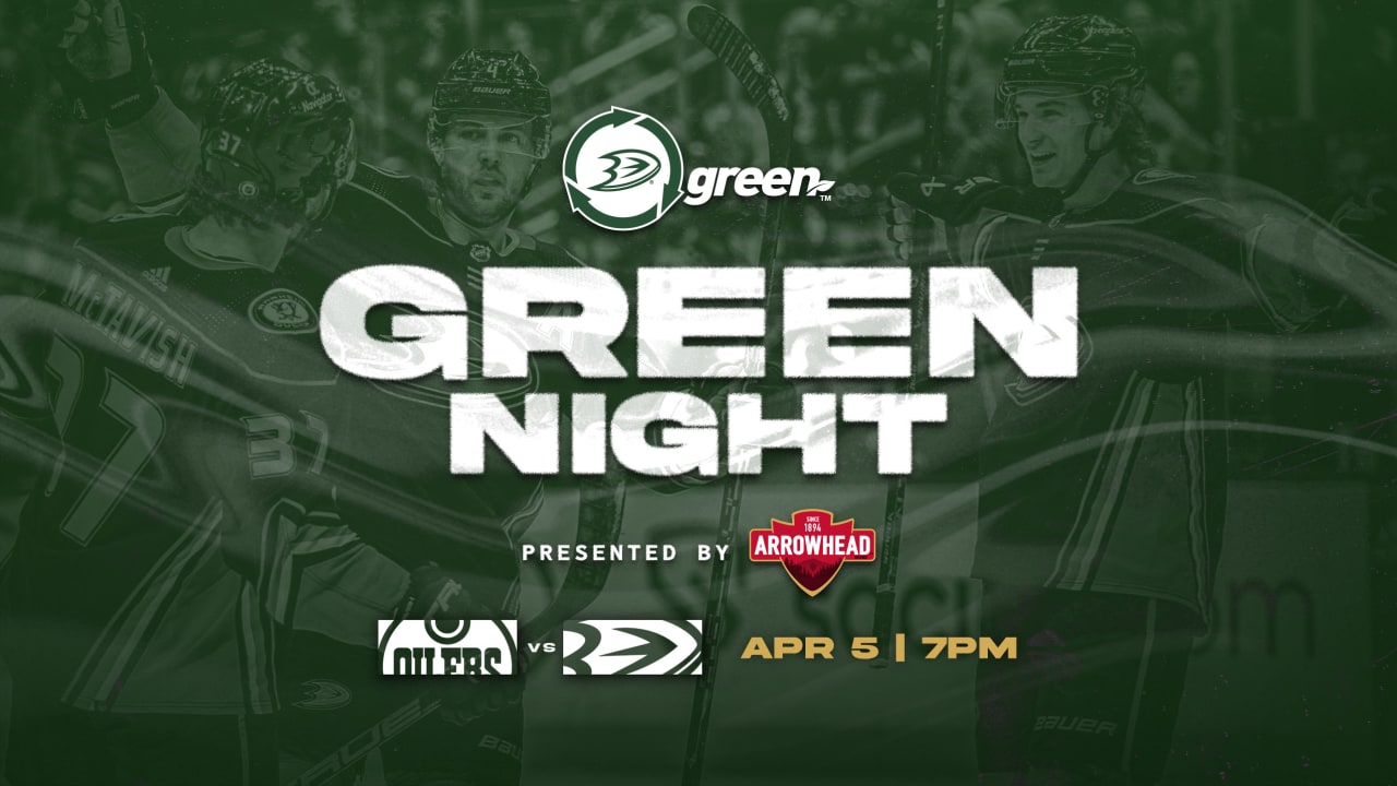 Ducks to Host Green Night Wednesday at Honda Center | Anaheim Ducks