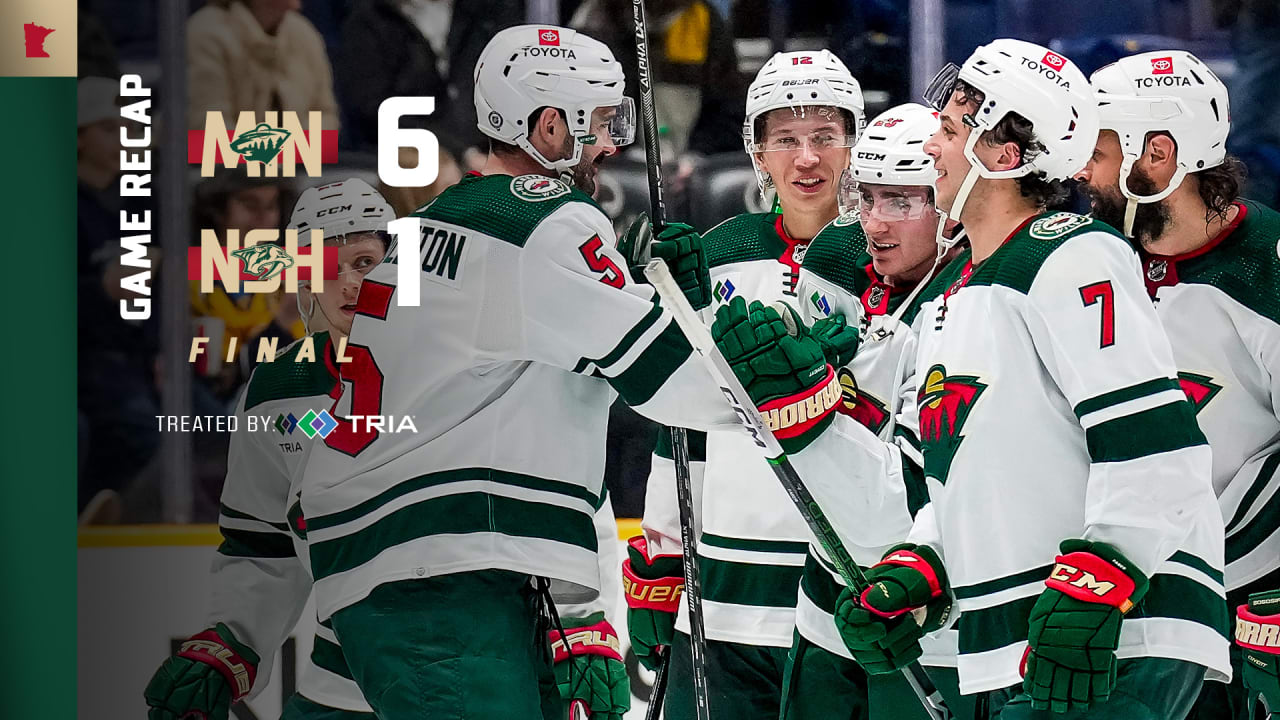 Game Recap: Wild 6, Predators 1 | Minnesota Wild