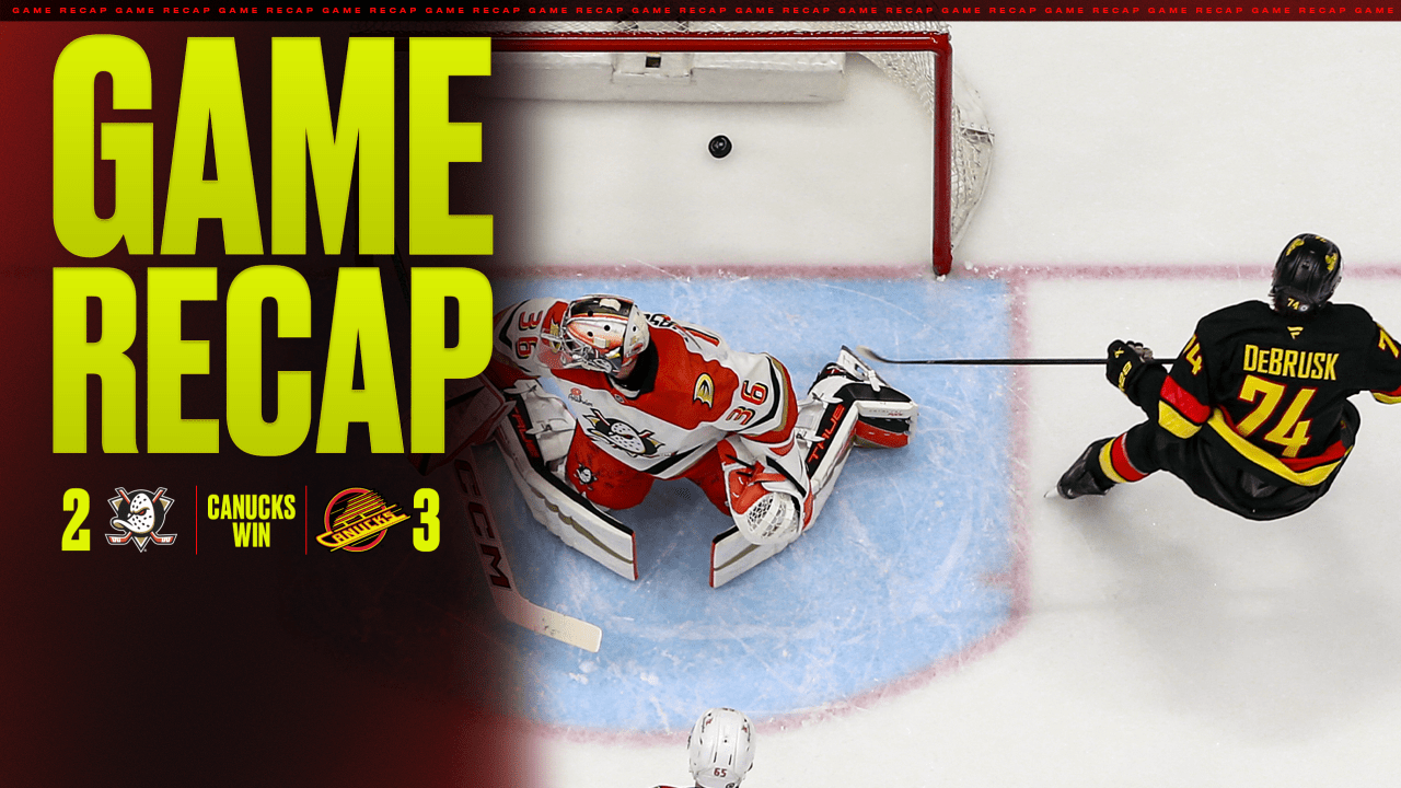 Canucks Down Ducks 3-2 to Begin Four-Game Homestand | Vancouver Canucks