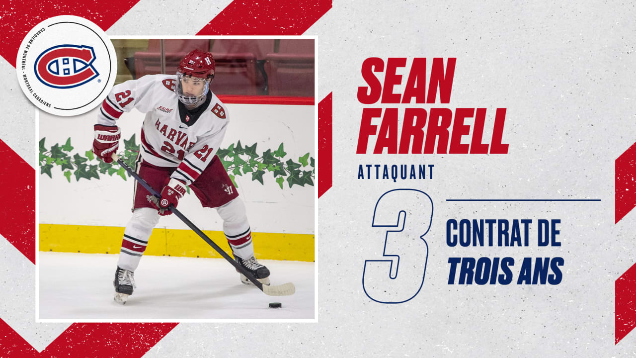 Contrat d'entrée de trois saisons pour Sean Farrell | Canadiens de Montréal