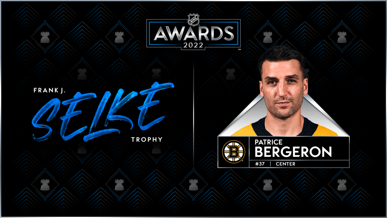 Bergeron of Bruins named Selke Trophy winner | NHL.com
