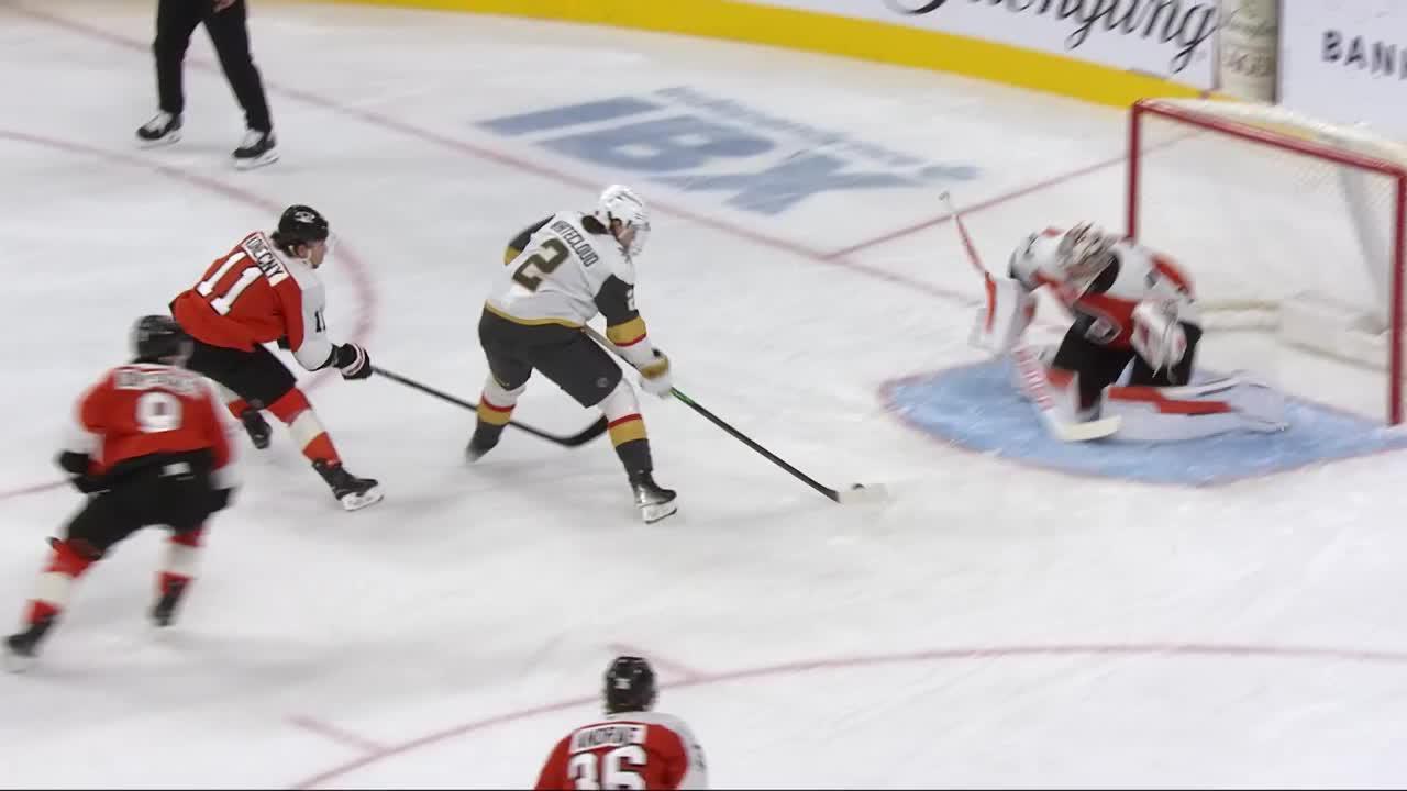 VGK@PHI: Whitecloud scores goal against Dan Vladar | Vegas Golden Knights