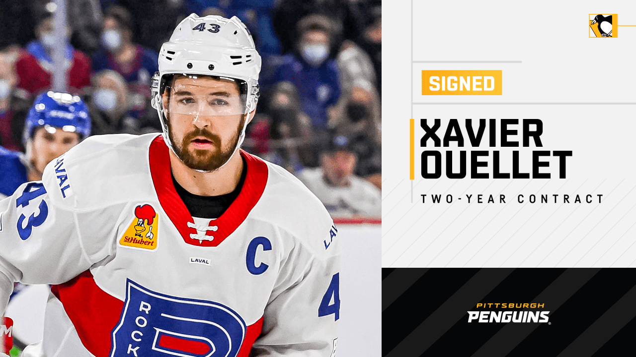 Penguins Sign Defenseman Xavier Ouellet to a Two-Year Contract ...