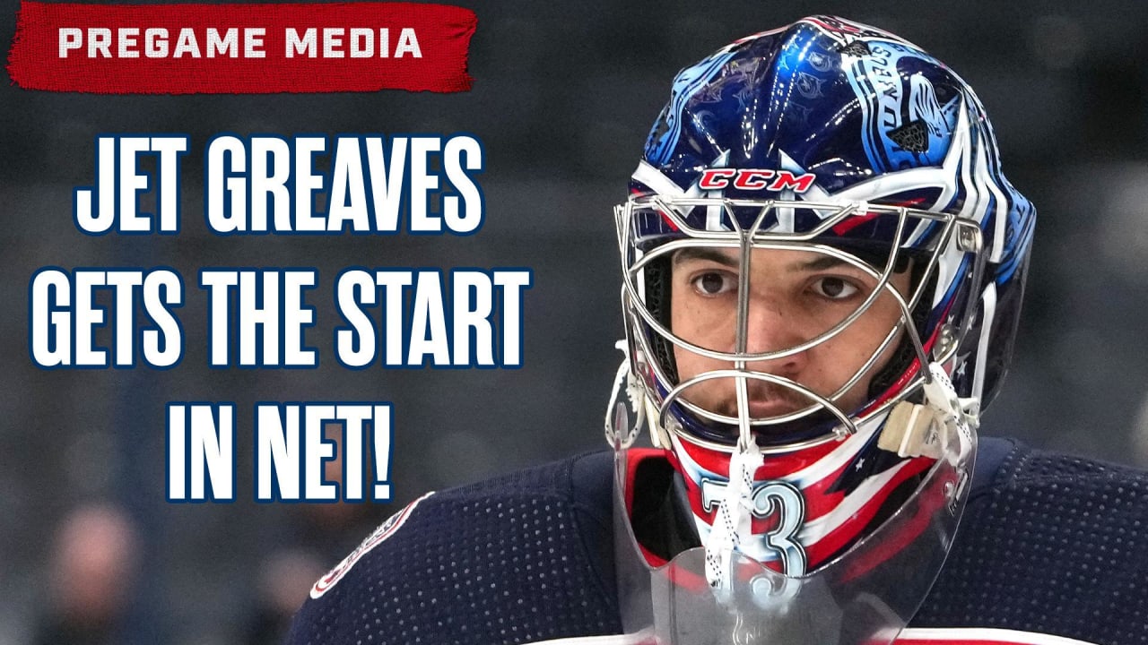 Jet Greaves Gets The Start In Net | Pregame Media | Columbus Blue Jackets