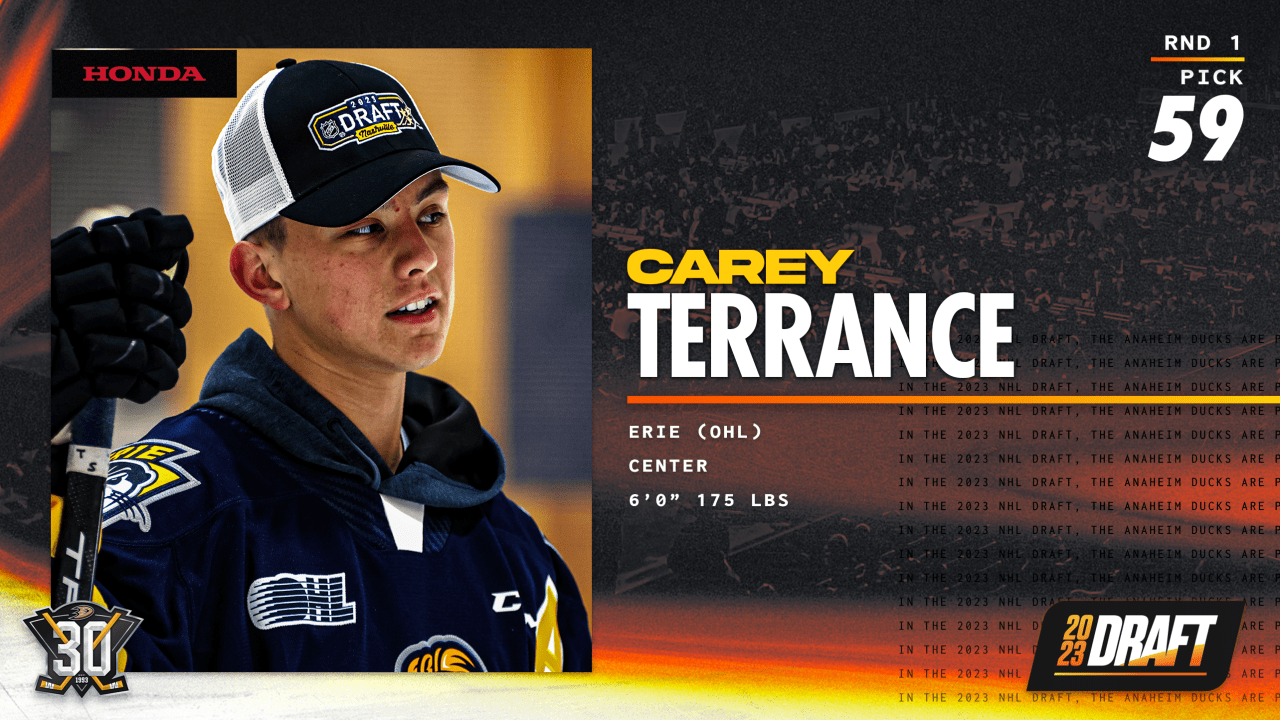 Ducks Select Center Terrance with 59th Overall Pick | Anaheim Ducks