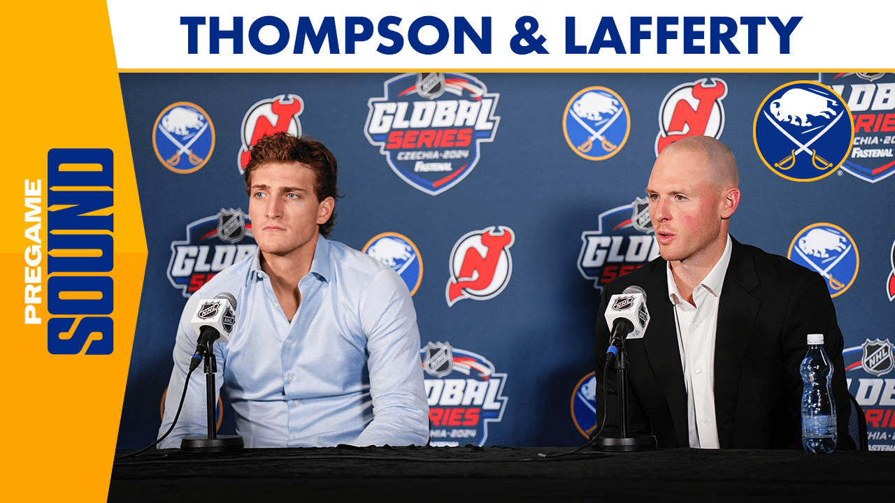 Thompson & Lafferty | Pregame vs. NJD | Buffalo Sabres