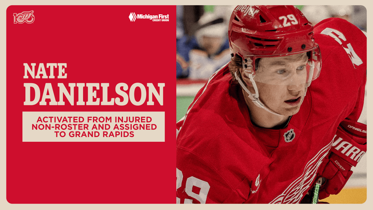 Red Wings activate Nate Danielson from injured non-roster; assign him ...