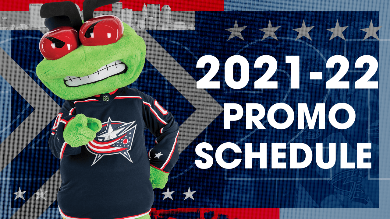Blue Jackets announce promotional schedule for 2021-22 NHL season ...
