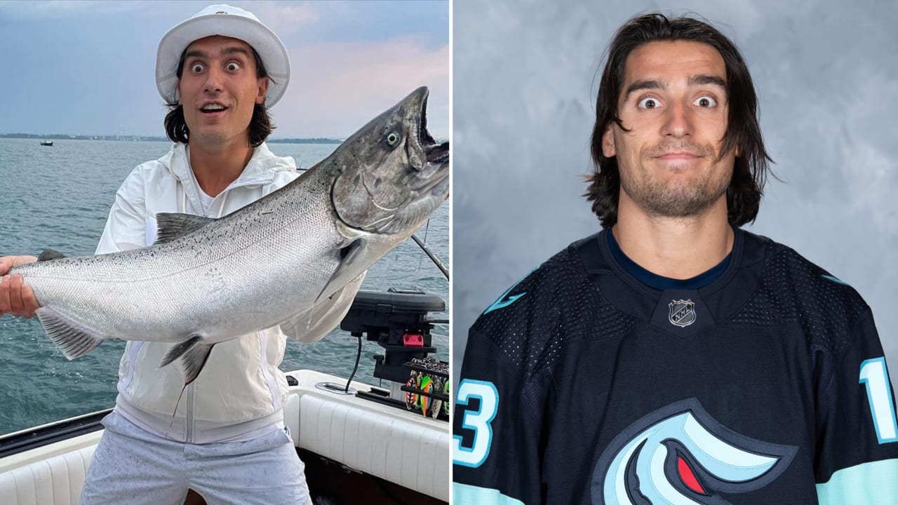 Tanev makes viral wide-eyed face while on fishing trip | NHL.com