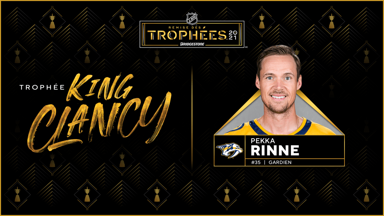 Rinne remporte le trophée King Clancy | LNH.com