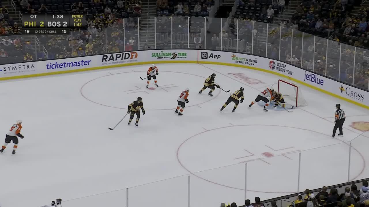 PHI@BOS: Swayman with a great save against Tyson Foerster | Boston Bruins