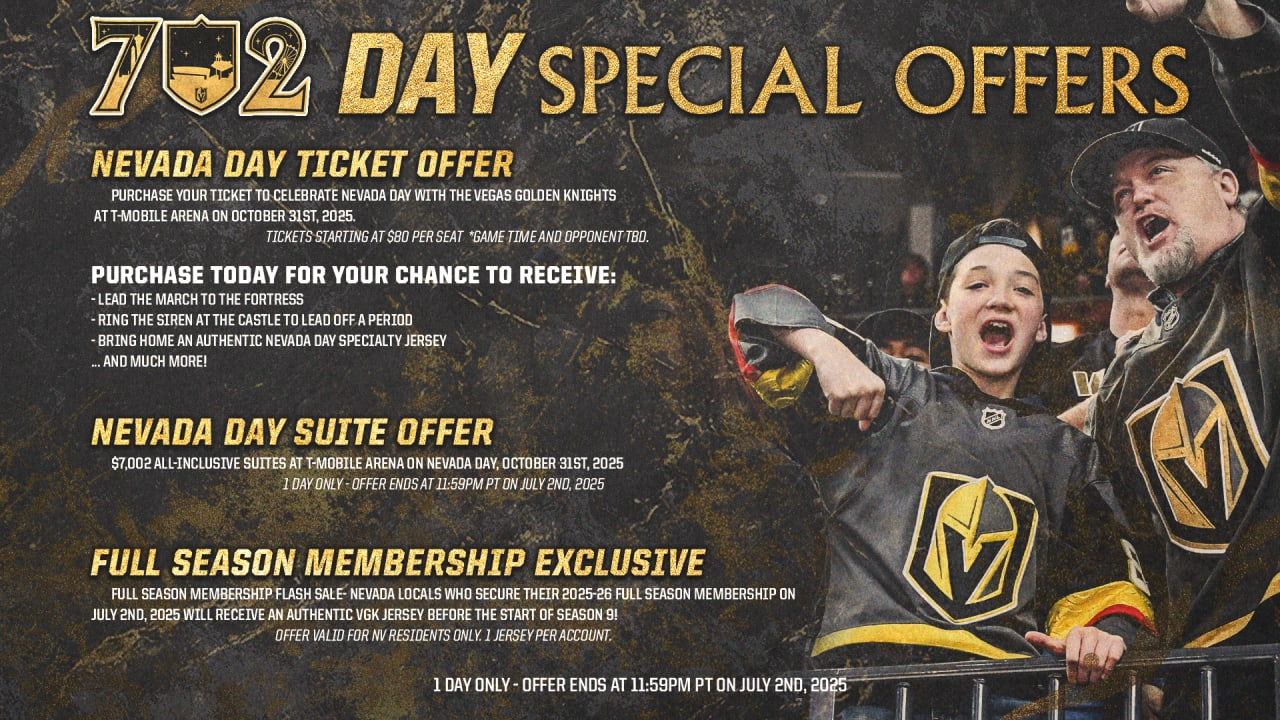 Vegas Golden Knights Announce Celebration for the First Annual "702 Day ...