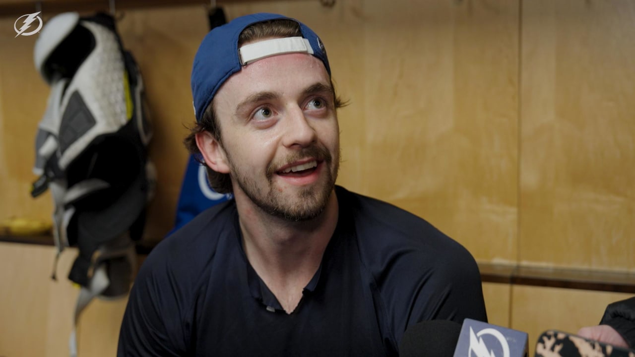 Max Crozier | Pregame vs Detroit Red Wings | Tampa Bay Lightning