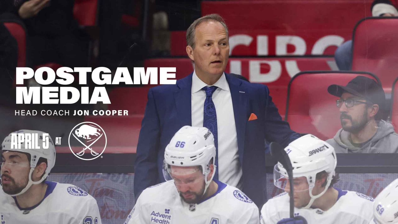 Jon Cooper | Postgame at Buffalo Sabres | Tampa Bay Lightning
