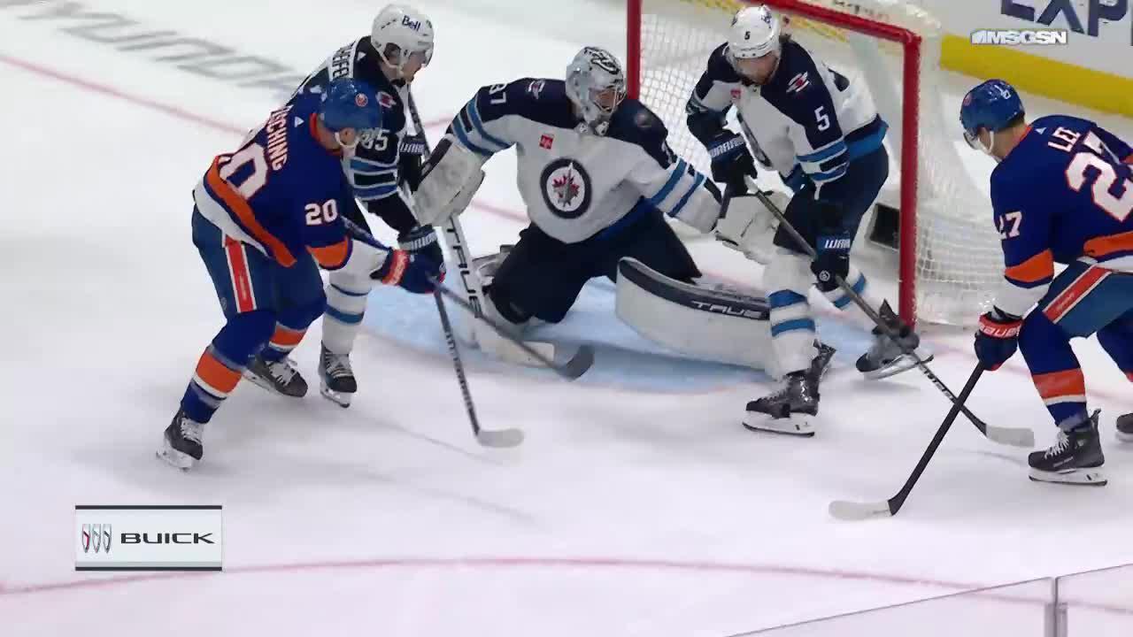 WPG@NYI: Barzal scores goal against Connor Hellebuyck | New York Islanders