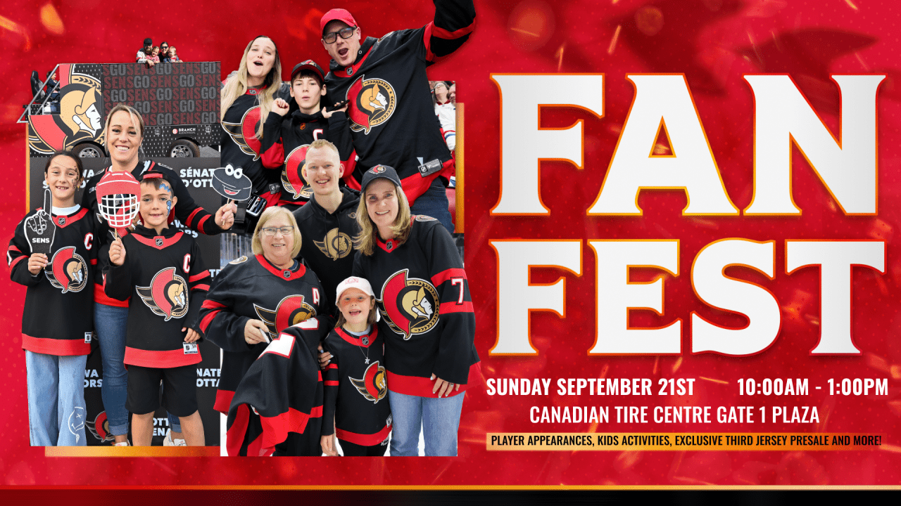 Fan Fest Returns to CTC on September 21st! | Ottawa Senators