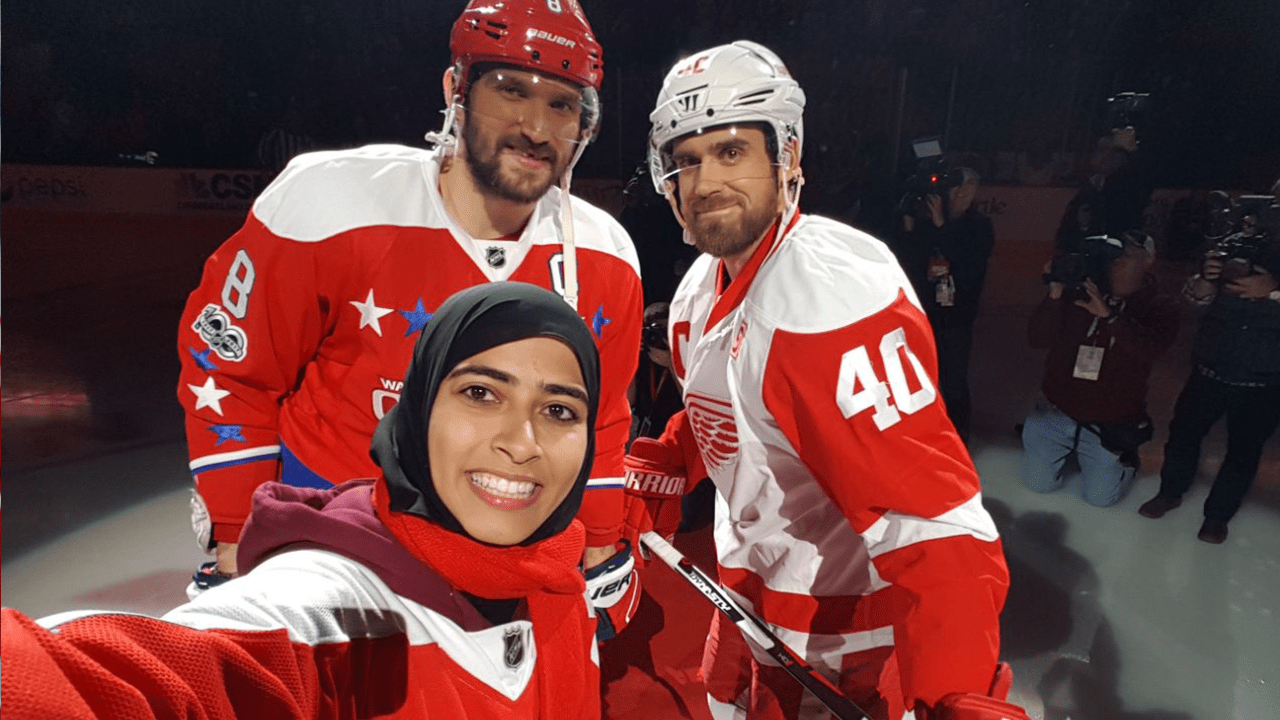 Fatima Al Ali Drops the Puck, Takes a Selfie | Washington Capitals