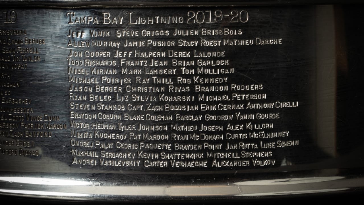 Lightning see names engraved on Stanley Cup for first time | NHL.com