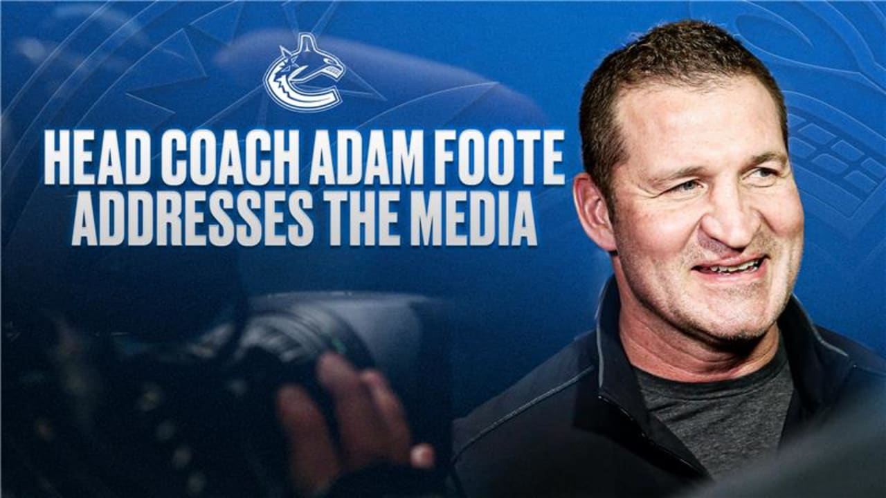 Canucks Head Coach Adam Foote Media Availability | Vancouver Canucks
