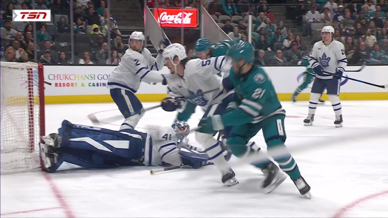 TOR@SJS: Stolarz with a great save against Alexander Wennberg | Toronto ...
