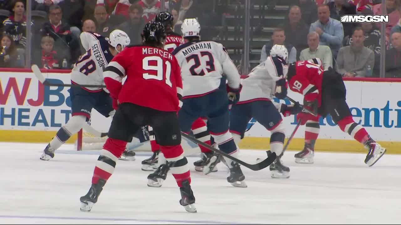 CBJ@NJD: Palat scores goal against Elvis Merzlikins | New Jersey Devils