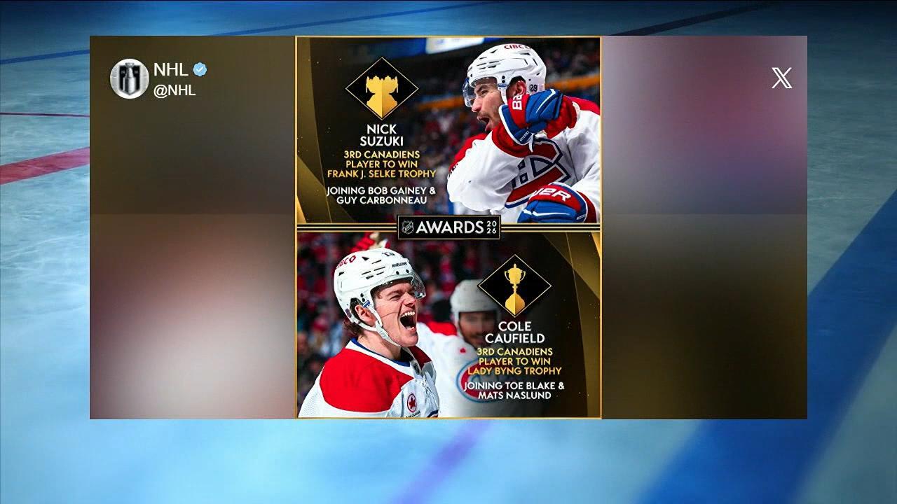 Nick Suzuki and Cole Caufield win Selke/Lady Byng | NHL.com