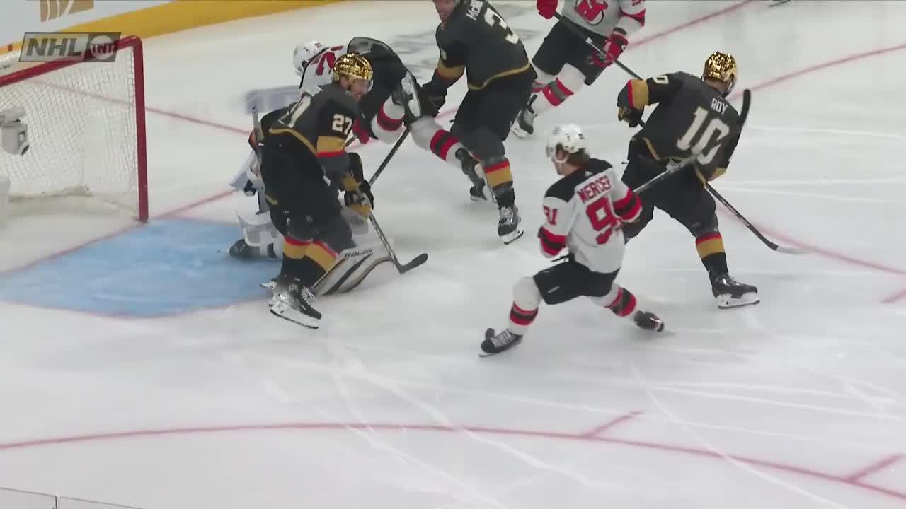 NJD@VGK: Mercer disallowed goal against Logan Thompson | New Jersey Devils