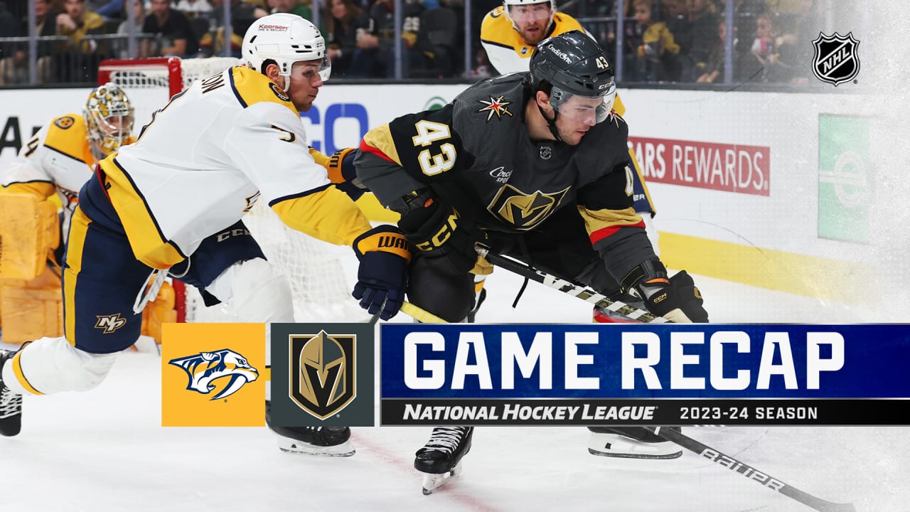 Stone gets hat trick, Golden Knights defeat Predators | NHL.com