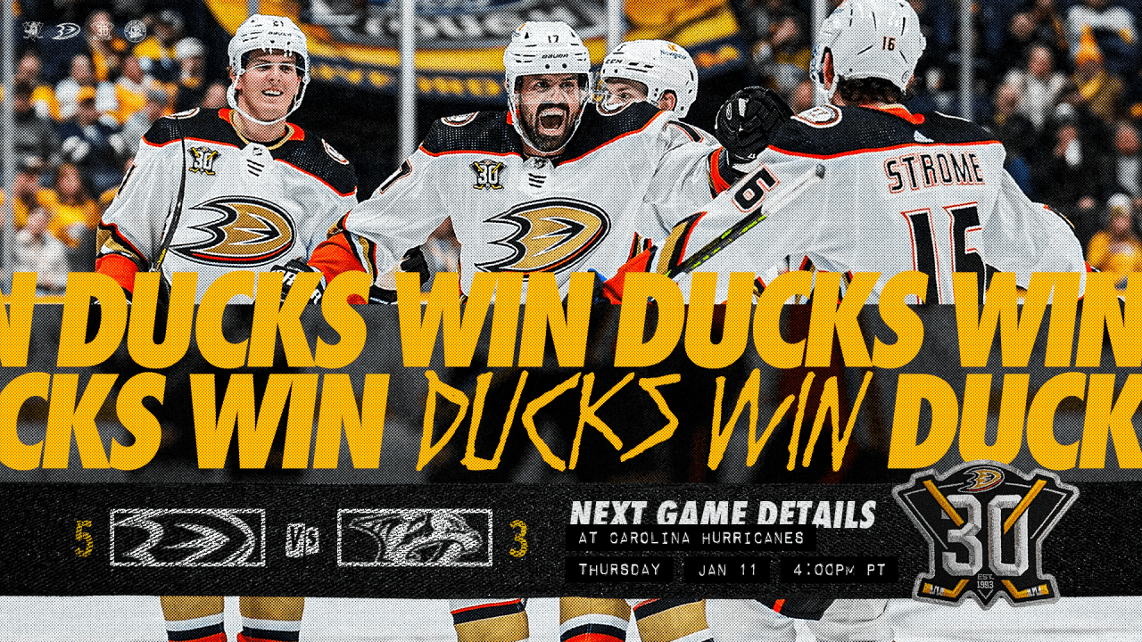 Recap: Ducks Ride Dominant First Period to 5-3 Victory over Preds ...